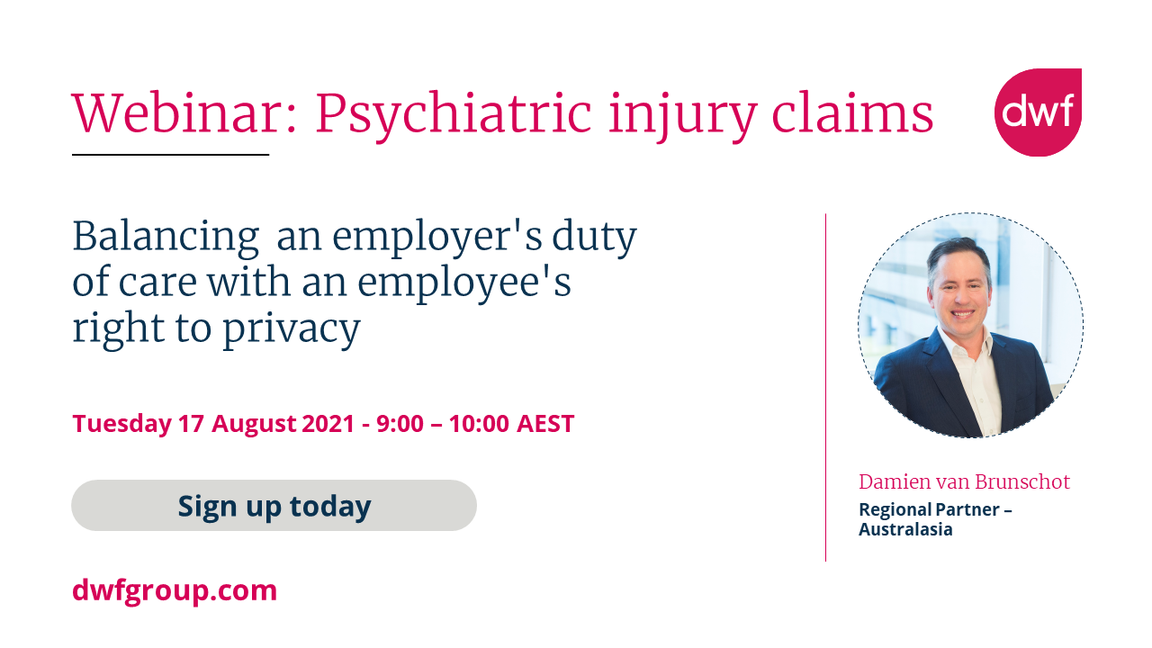 Psychiatric injury claims | Event | DWF Group