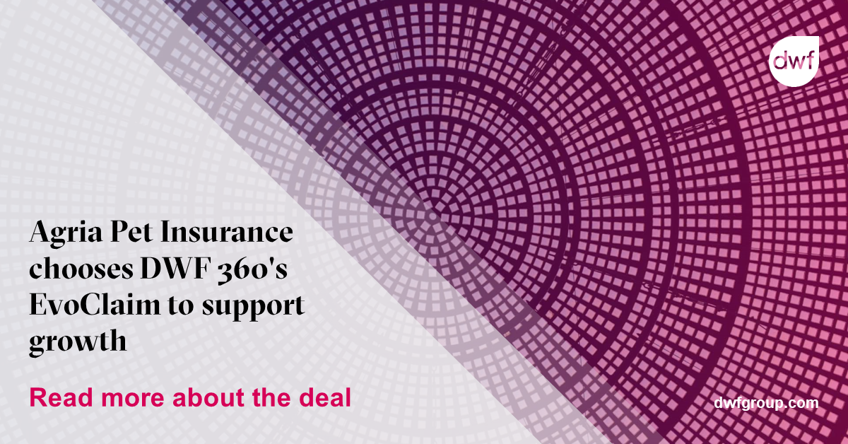 Agria Pet Insurance chooses DWF 360's EvoClaim to support growth | DWF