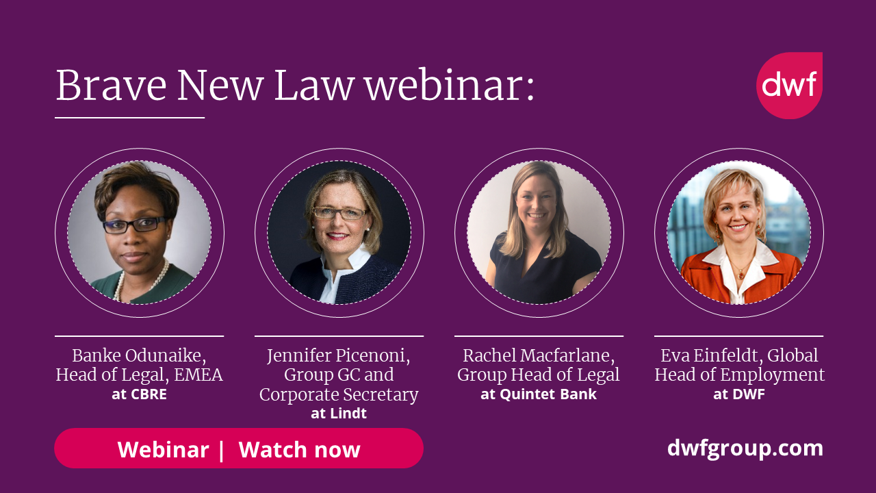 Influence for in-house legal teams: Brave New Law webinar | DWF