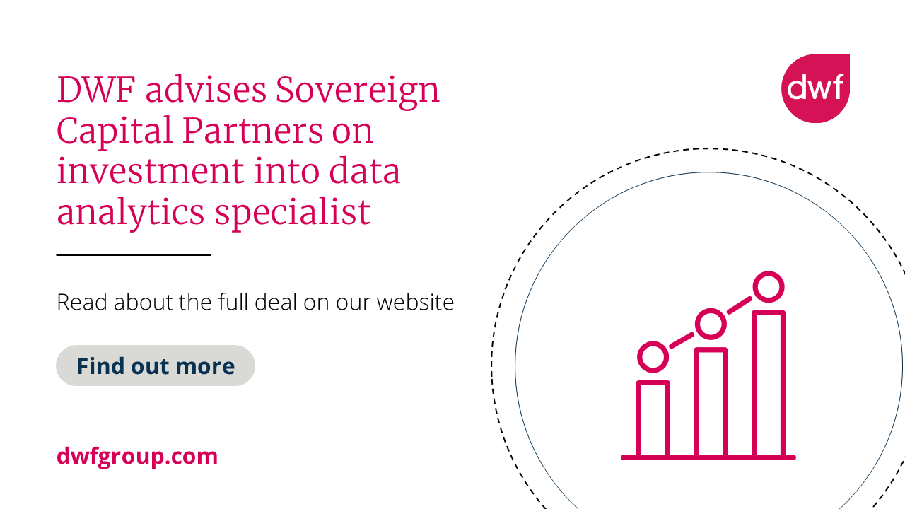 DWF advises Sovereign Capital Partners on investment into data ...