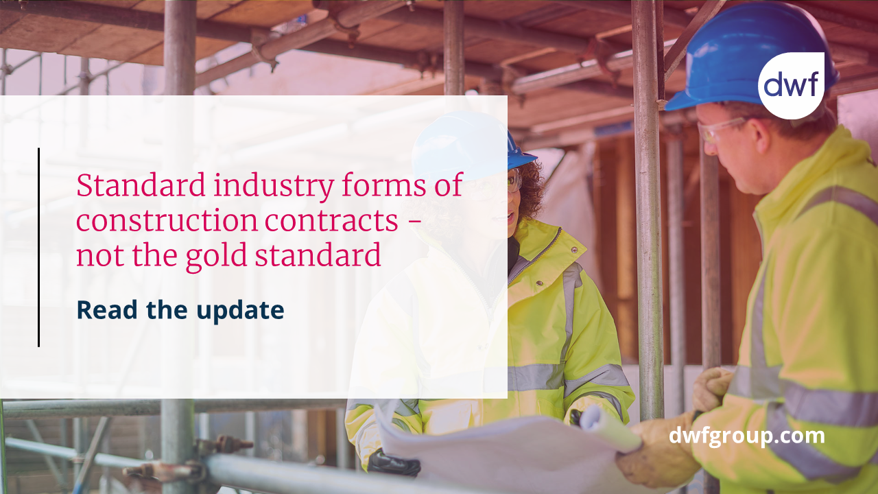 Standard industry forms of construction contracts | DWF Group