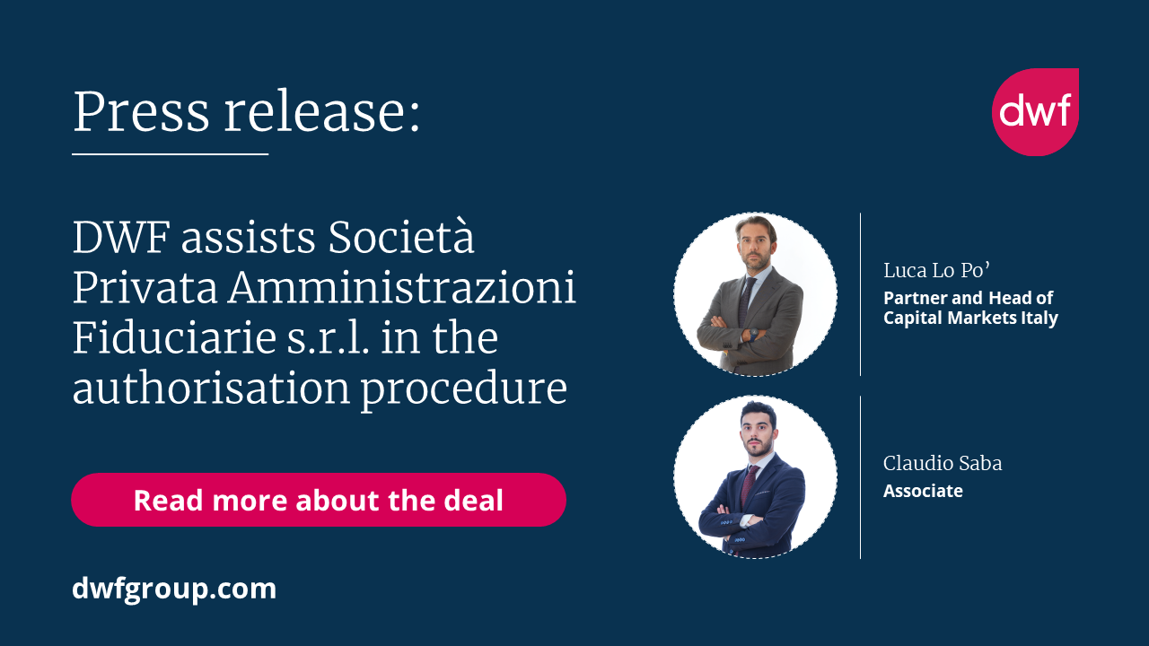 DWF assists authorisation procedure | DWF Group