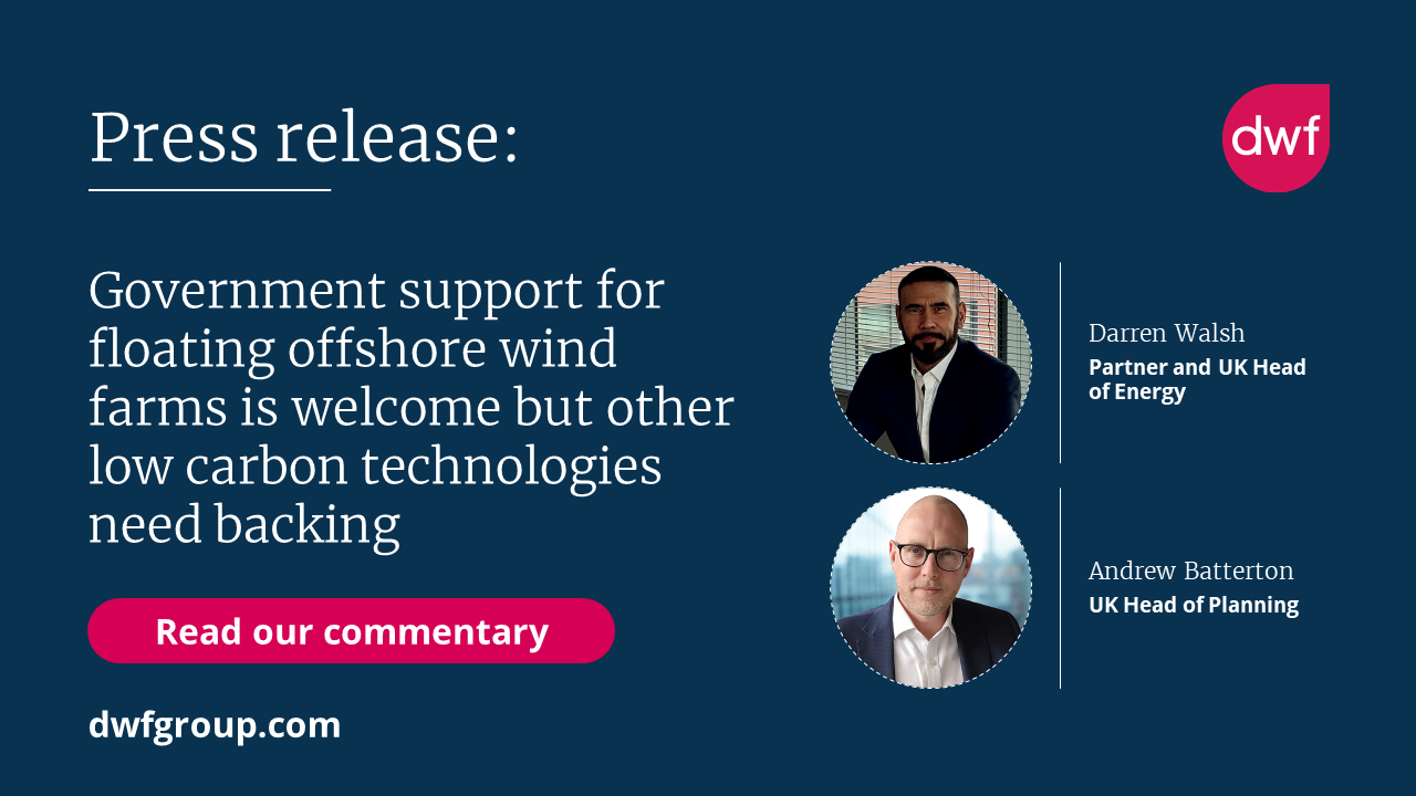 Support for floating offshore wind farms | DWF Group
