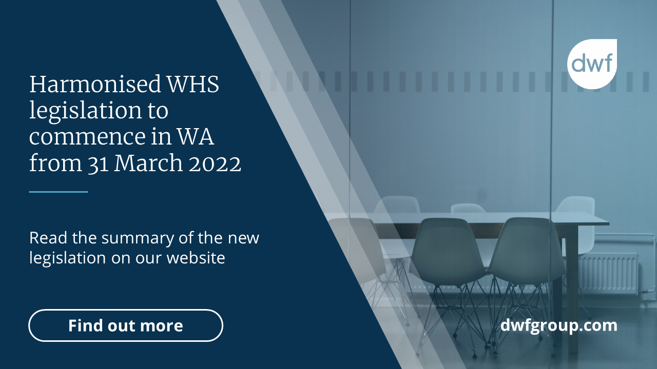 Harmonised WHS legislation | DWF Group