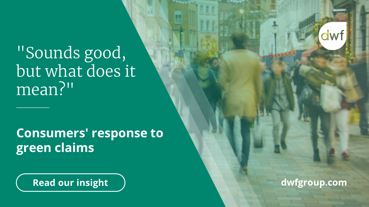 Consumers' response to green claims | DWF Group
