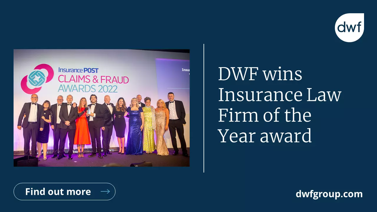 DWF wins Insurance Law Firm of the Year award | DWF Group
