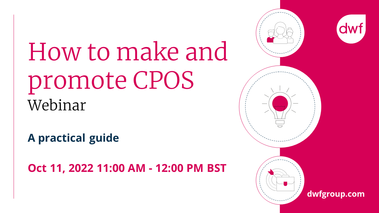 How to Make and Promote CPOS: A Practical Guide | DWF