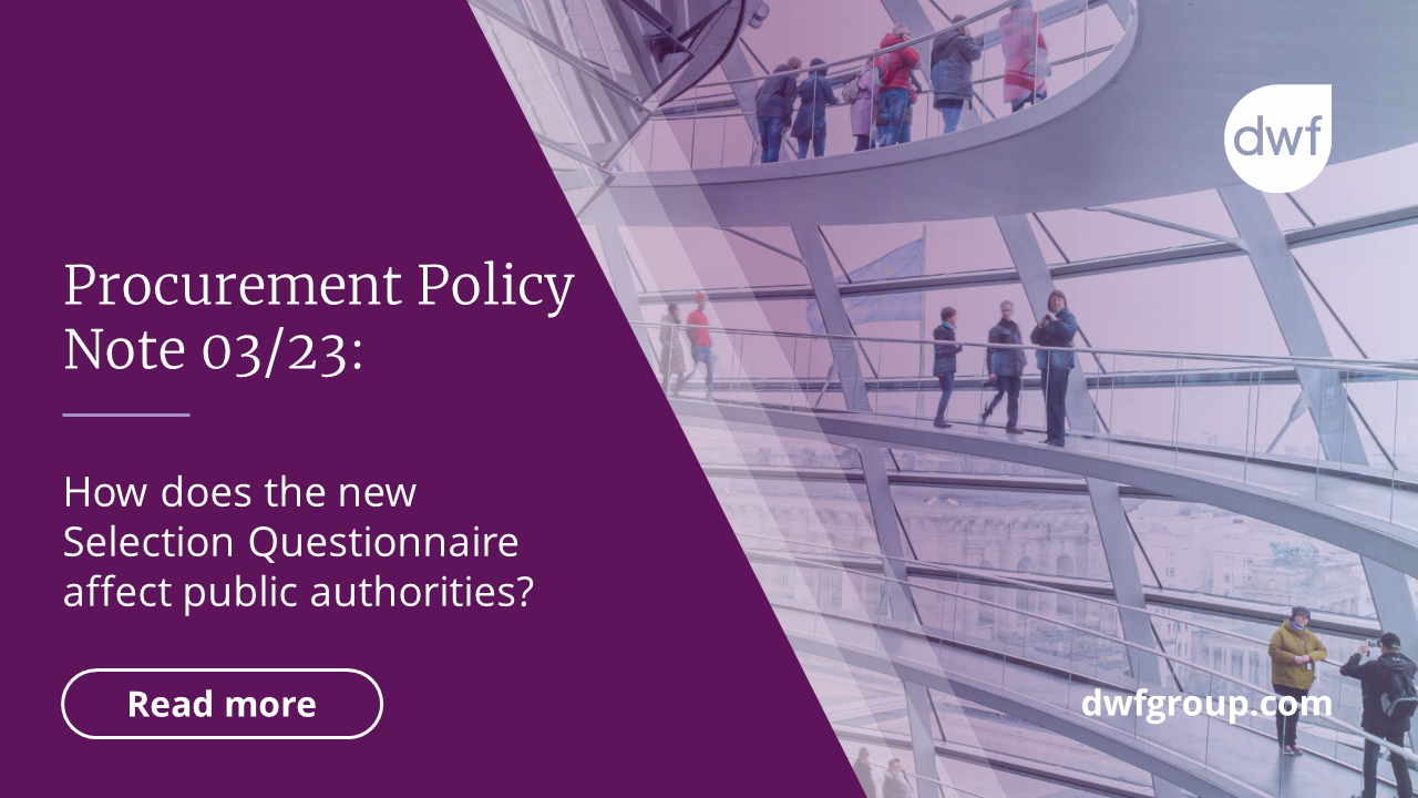 How does the new Selection Questionnaire affect public authorities ...